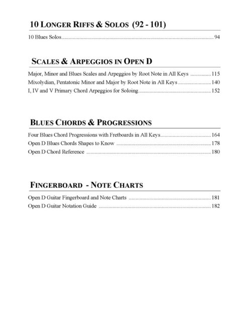 101 Blues Riffs and Solos in Open D Guitar Tuning - Kalymi Music