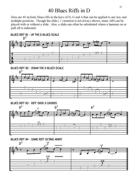 101 Blues Riffs and Solos in Open D Guitar Tuning - Kalymi Music