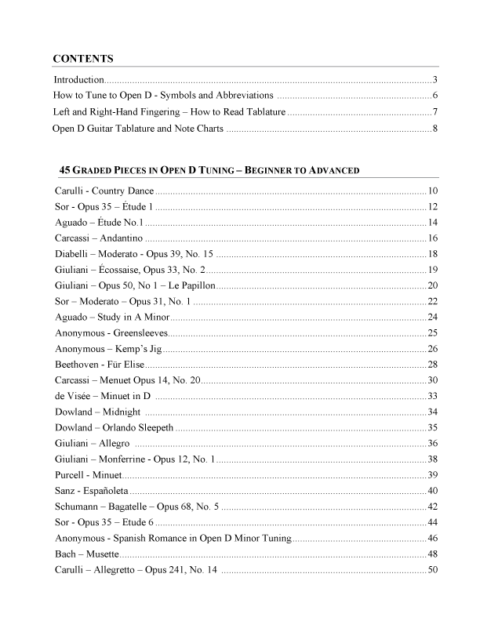 Classical Guitar Book in Open D Tuning | Kalymi Learning Center
