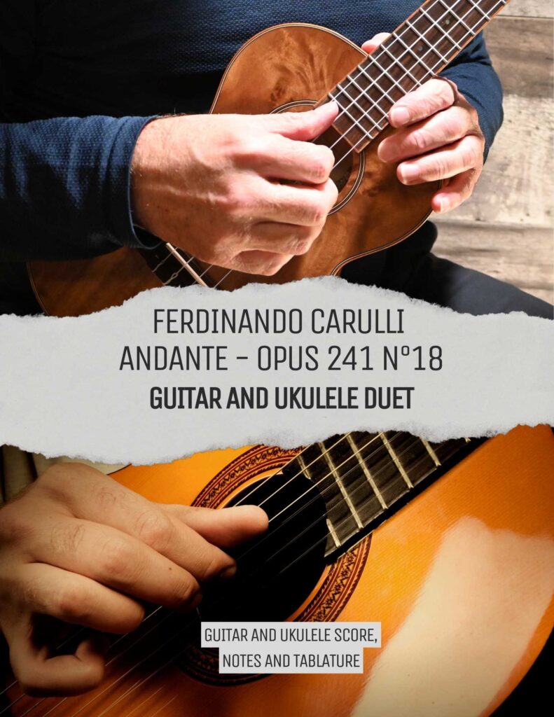Ukulele and Guitar Duet | Carulli Andante Op. 241-18 | Sheet Music