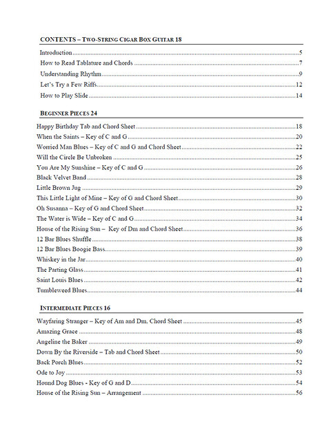 2-String Cigar Box Guitar Book | Brent Robitaille | Kalymi Music