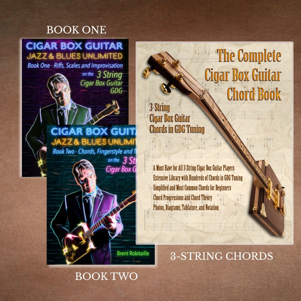 Cigar Box Guitar Jazz & Blues 3-String eBook Bundle Kalymi Music